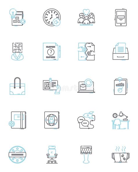 Company Hierarchy Linear Icons Set Authority Responsibility Chain