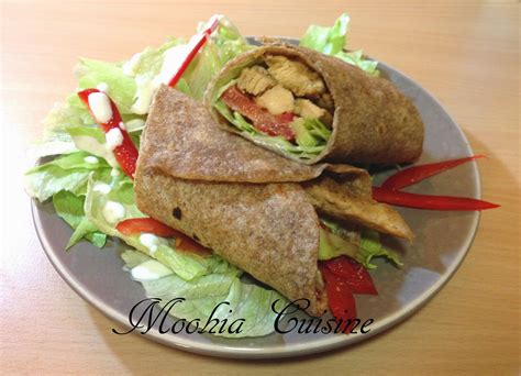 Moohia Cuisine P Te Wrap Au Bl Complet Wrap Au Poulet Poivron