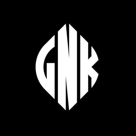 Diseño del logotipo de la letra circular de LNK con forma de círculo y