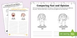 Fact Or Opinion Activity Sheet Year 1 Twinkl Twinkl