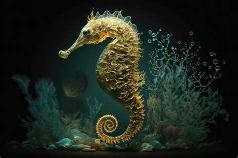 El Encantador Mundo De Los Caballitos De Mar Foto Premium