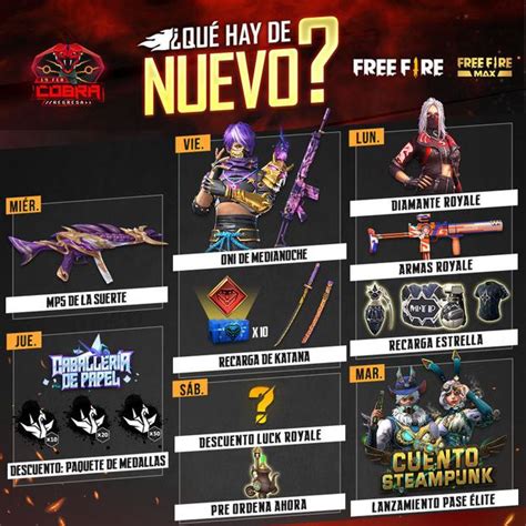 Free Fire Todas Las Novedades De La Agenda Semanal Del 22 De Febrero