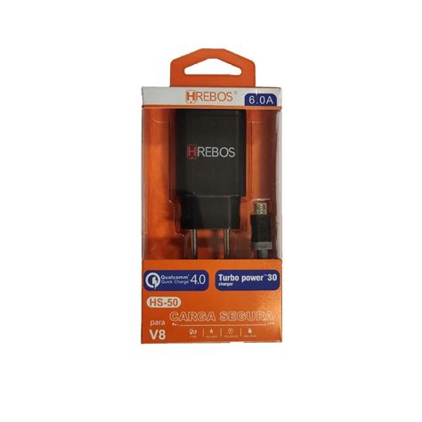 Carregador Turbo Power Hrebos Hs Usb A Qc Cabo De Micro