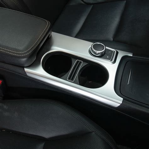 ABS Chrome Cup Holder Cover Trim Decoration For Mercedes Benz A GLA CLA