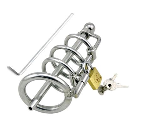Wholesale Male Sex Toy New Stainless Steel Bondage Simple Chastity Devices Gay Fetish Adult From