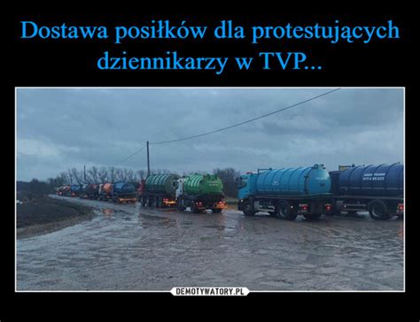 Dostawa posiłków dla protestujących dziennikarzy w TVP Demotywatory pl