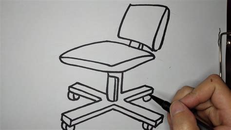 C Mo Dibujar Una Silla De Oficina How To Draw An Office Chair Youtube