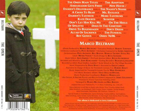 Car Tula Trasera De Bso La Profecia The Omen Portada