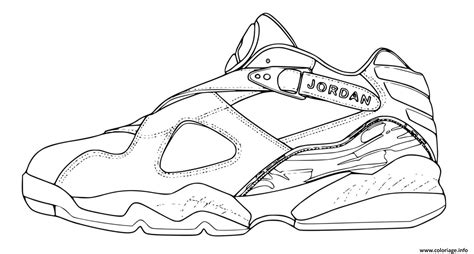 Coloriage Basket Jordan Nba Nike JeColorie