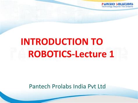 introduction to robotics ppt