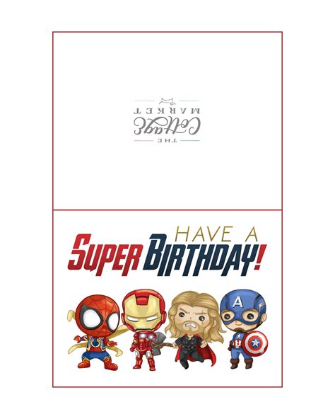 Detail Avengers Birthday Card Template Koleksi Nomer 27