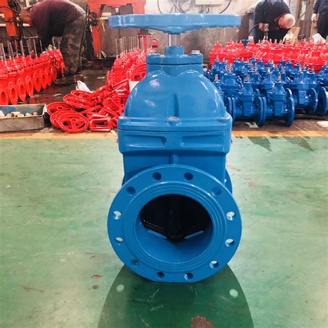Dn150 Pn16 Ggg50 Cast Iron Flange Sluice Gate Valve Resilient Soft Seat