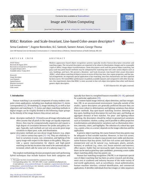 pdf rsilc rotation and scale invariant line based color aware descriptor