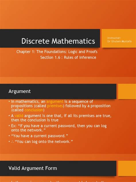 discrete mathematics chapter 1 the foundations logic and proofs section 1 6 rules of