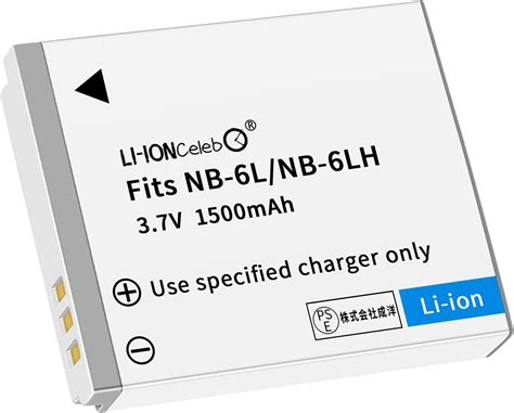Amazon Li ion Celeb PSE認証済NB 6LNB 6LH互換バッテリー3 7V 1500mAh大容量高性能互換