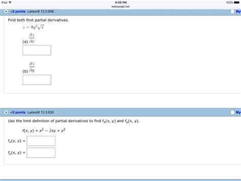 solved find both first partial derivatives