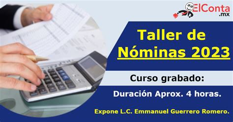 Taller de Nóminas 2023 ElConta MX Cursos en línea