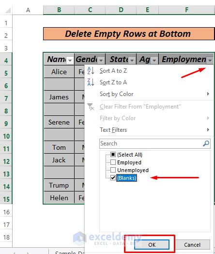 How To Delete Empty Rows At The Bottom In Excel ExcelDemy