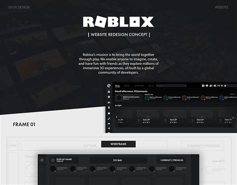 Roblox Website Redesign Concept Behance