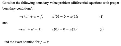 solved consider the following boundary value problem