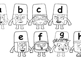 Páginas para colorear de Alphablocks para imprimir e imprimir en línea