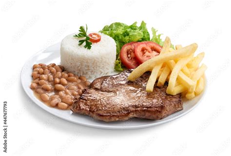 Foto de Prato executivo bife de Alcatra arroz feijão salada