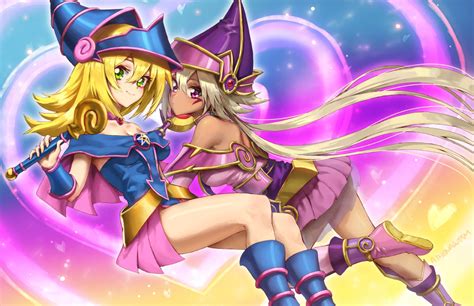 Dark Magician Girl And Apprentice Illusion Magician Yu Gi Oh Drawn