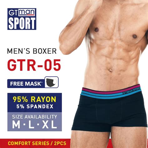 Jual GT Sport Celana Dalam Pria GT MAN GTR 05 Isi 2 Pcs Boxer Briefs