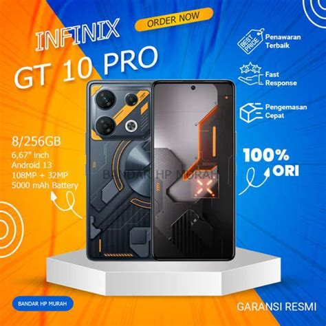 Promo Infinix Gt 10 Pro 5g Nfc 8 256gb Layar Amoled Prosesor Mediatek