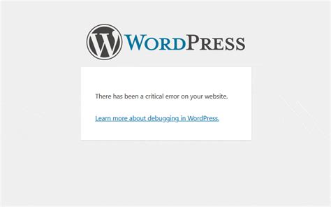 Fix Wordpress There Has Been A Critical Error On This Website