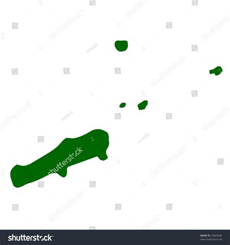 Map Johnston Atoll Isolated On White Stock Illustration 43843036