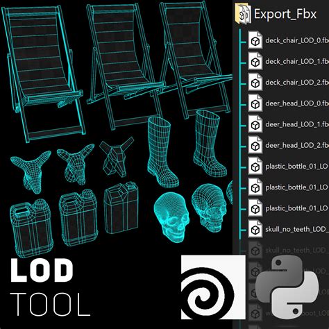 artstation procedural lod tool houdini python script