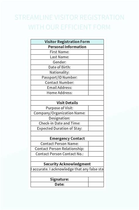 Free Visitor Management Templates For Google Sheets And Microsoft Excel