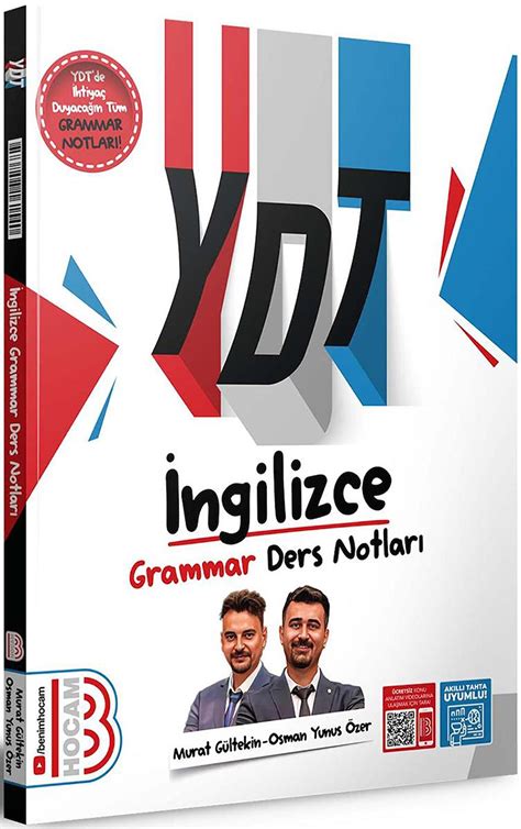 Benim Hocam 2024 YDT İngilizce Grammar Ders Notları Fiyatları ve