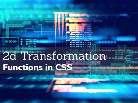 Using D Transformation Functions In Css A Complete Guide