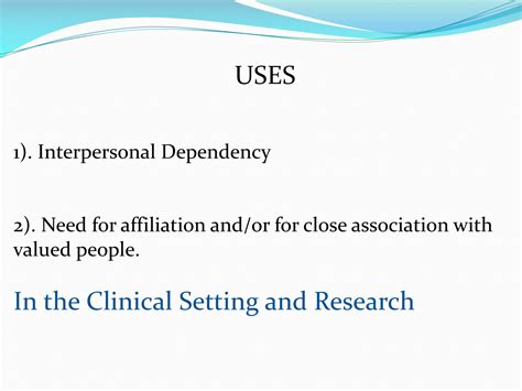 solution psychometrics scoring and interpretation of the interpersonal dependency inventory
