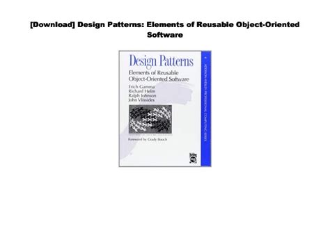 [pdf] design patterns elements of reusable object oriented software