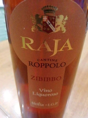 Cantine Roppolo Raja Vino Liquoroso Zibibbo Vivino