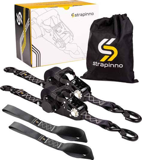 Amazon Strapinno 2PCs Retractable Ratchet Tie Down Straps With