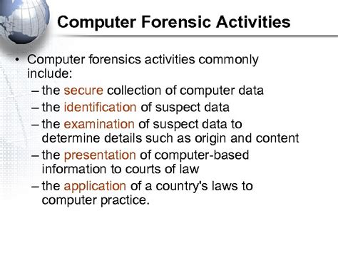 Computer Forensics Basics Lecture 1 The Context Of