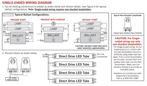 Single Ended Wiring Diagram Led T8 Premier Lighting