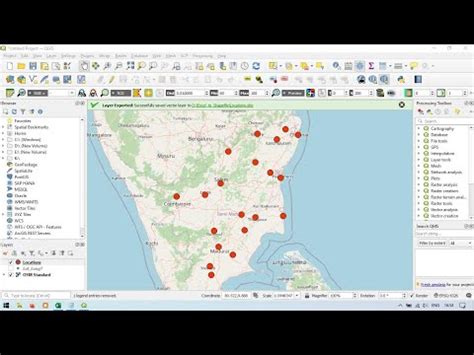 How to convert csv file into shapefile usingg qgis Видео