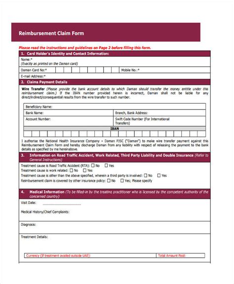 Aetna Coventry Medical Medical Claim Reimbursement Form Claimforms Net