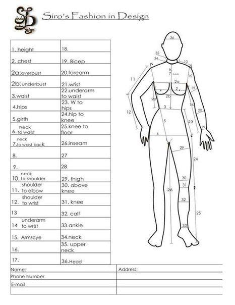 Tailor Measurement Ideas Sewing Techniques Sewing Clothes