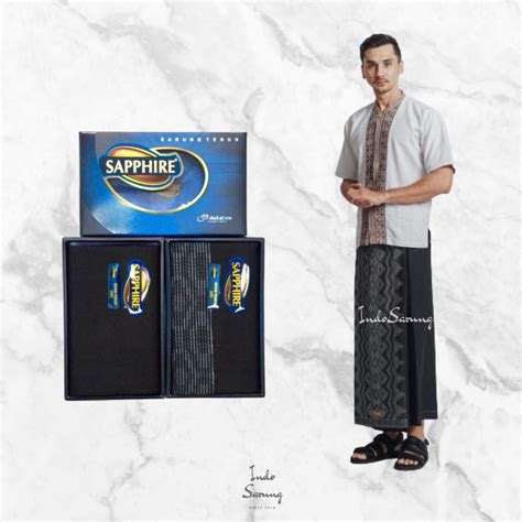 Jual Indosarung Sarung Sapphire Hitam Polos Hitam Tumpal Hitam
