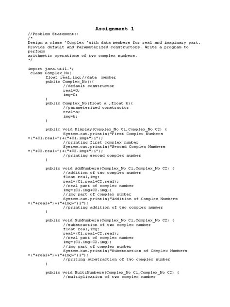 assignment 1 pdf constructor object oriented programming programming