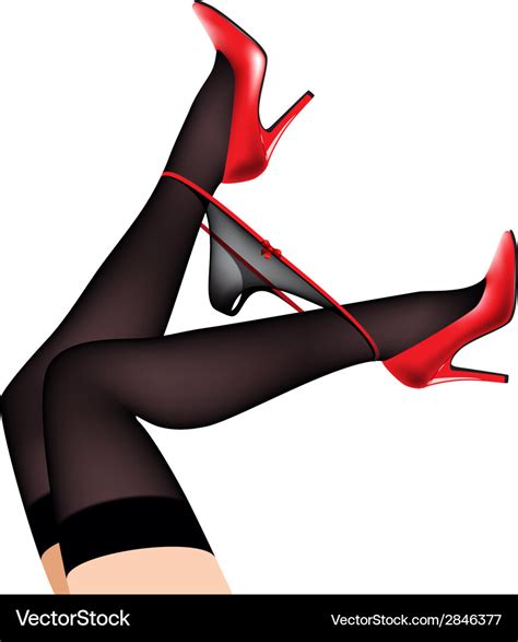 Legs In Shoes With Panties Royalty Free Vector Image