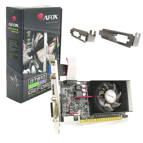 Placa de Vídeo Afox GT 610 NVIDIA GeForce 1GB DDR3 64Bit Low