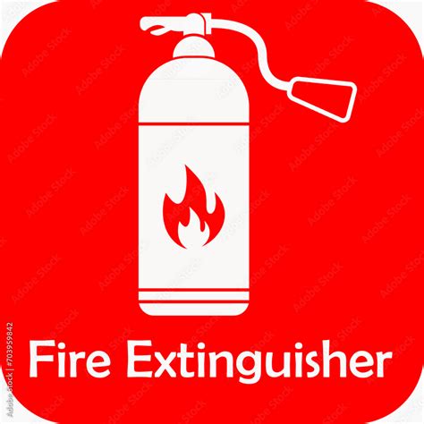 Fire Extinguisher Symbols For Icon Safety Sign And Label Stock Vector