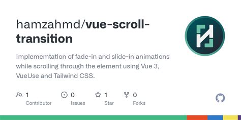 github hamzahmd vue scroll transition implememtation of fade in and slide in animations while